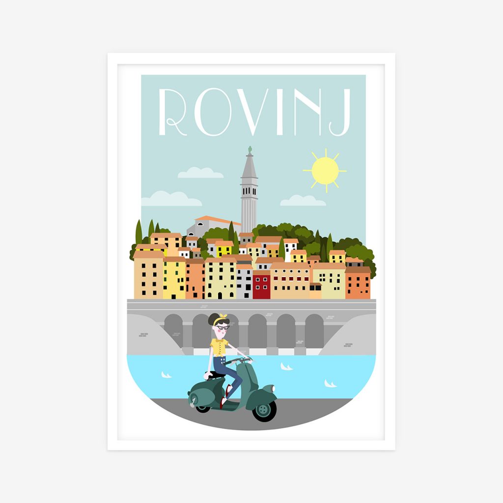 Rovinj ilustracija / slika za zid - Poster za zid - Dilemma Posters
